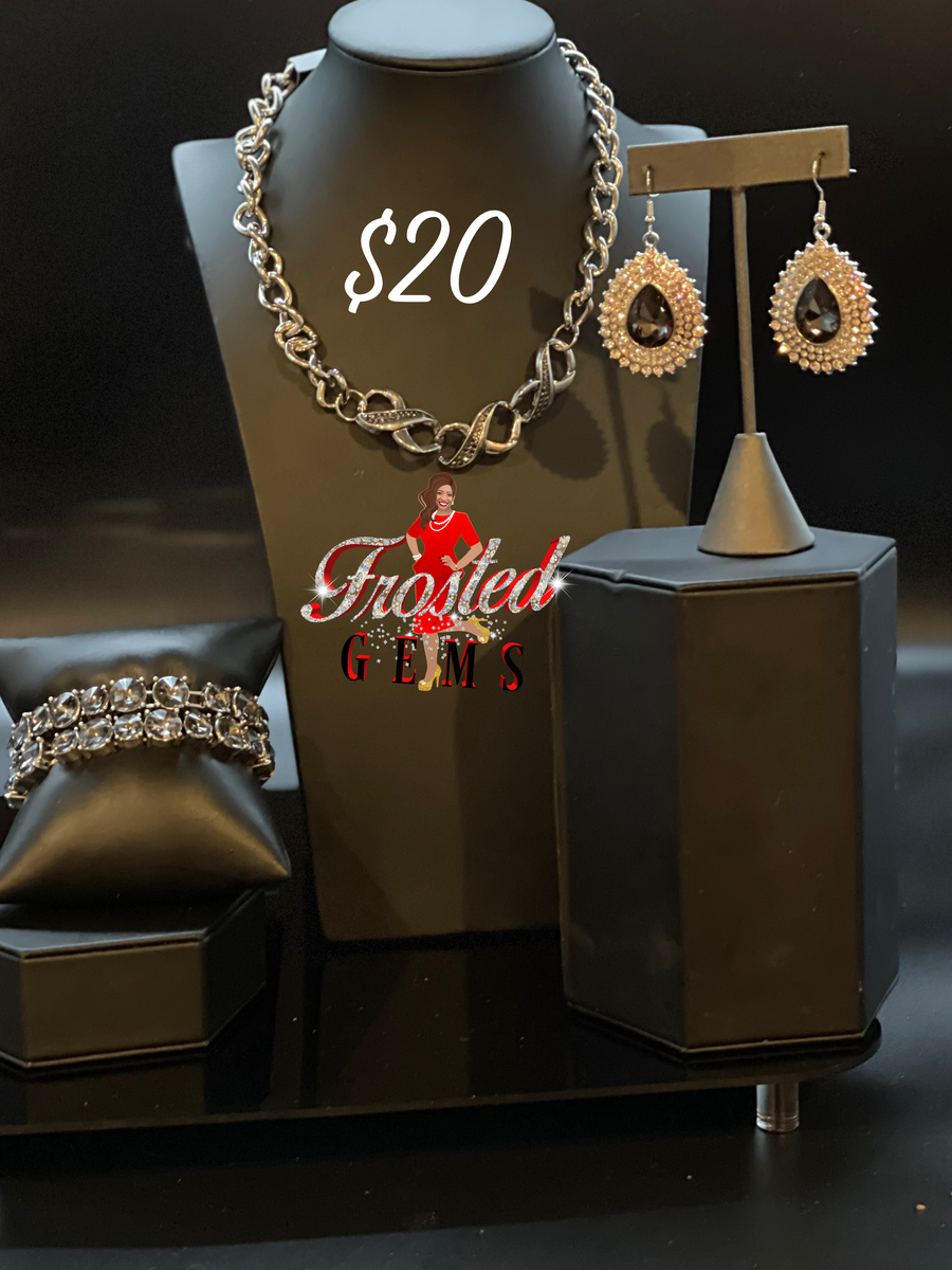 Silver set – Frosted Gems